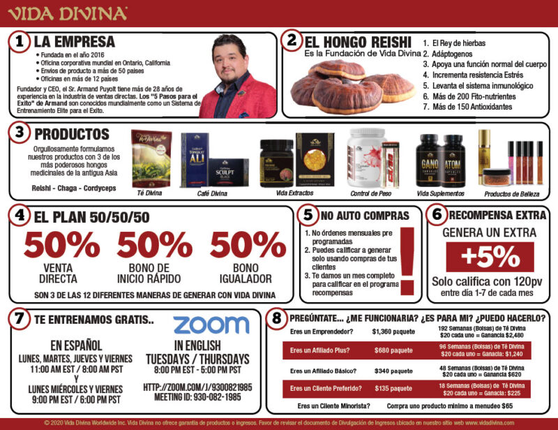 Presentacion Vida Divina - Salud y Dinero